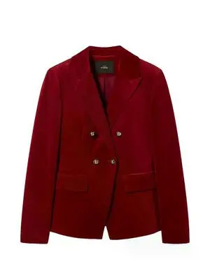 TWINSET Velvet Blazer - Red