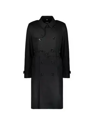 Burberry Double-breasted Belted Trench Coat - Black