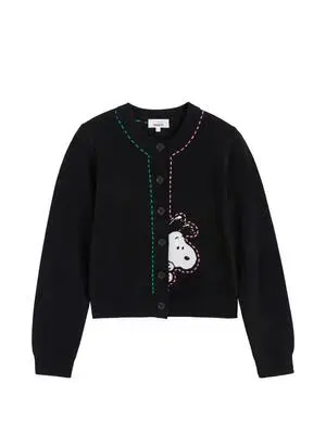 Chinti & Parker Snoopy Peep Cardigan - Black