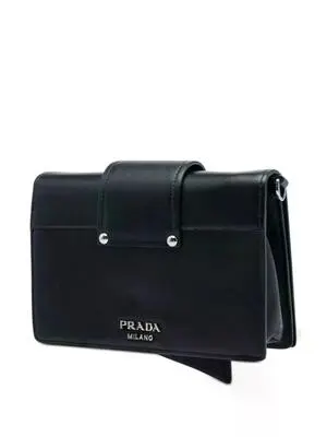 Prada City Calf Plex Ribbon Crossbody Bag