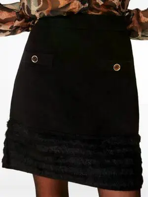 TWINSET Knit Skirt With Gold-tone Button Detail