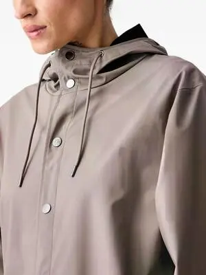 Rains Hooded Press-stud Coat