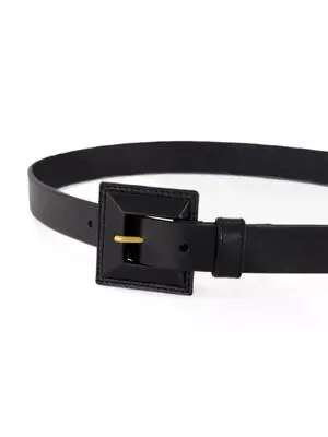 Saint Laurent Square-buckle Leather Belt