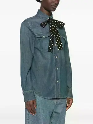 Valentino Garavani Vlogo Polka Dot Pussy-bow Shirt