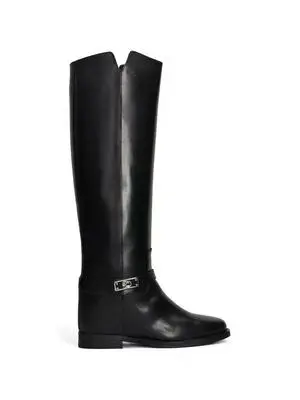 VIA ROMA 15 Buckle-strap Knee-high Boots - Black