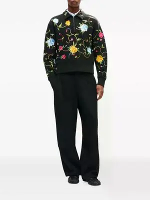 Kenzo Wildflower" Embroidered Half-zip Sweatshirt