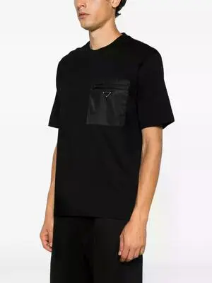 Prada Logo-plaque Patch-pocket T-shirt