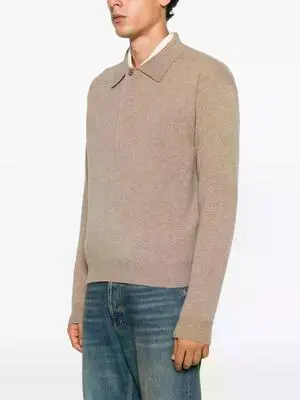 Saint Laurent Button-fastening Polo Shirt - Neutrals