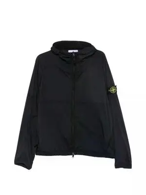 Stone Island Logo-patch Hooded Jacket - Black