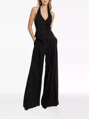 HAMZA Kimi Striped Wide-leg Trousers