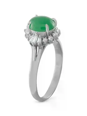 LB EXCLUSIVE Platinum Jadeite And Diamond Ring