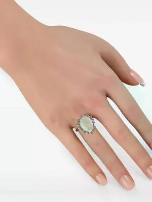 LB EXCLUSIVE Opal Diamond Ring - Silver