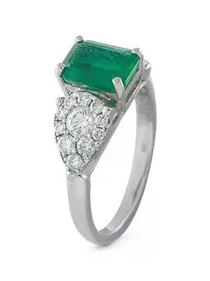LB EXCLUSIVE Embellished Emerald And Diamond Ring