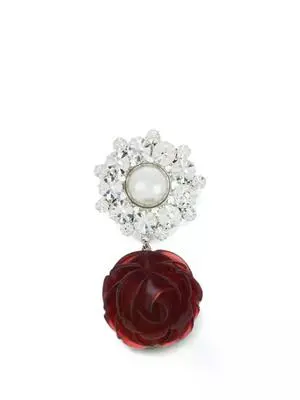 Magda Butrym Crystal And Resin Rose Earrings