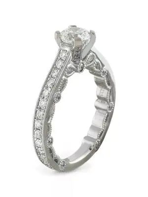 LB EXCLUSIVE 18k White Gold Diamond Engagement Ring - Silver