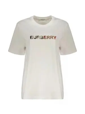 Burberry Logo-print Short-sleeve T-shirt - Neutrals