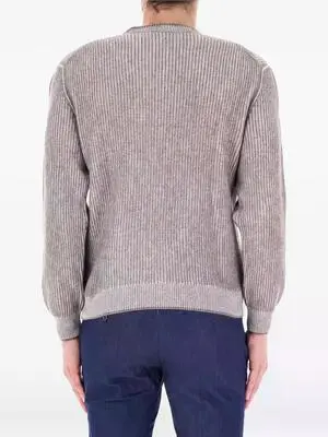 Paul & Shark Ribbed-knit Crew-neck Sweater