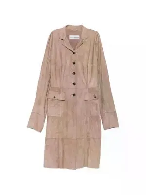 Dolce & Gabbana 2000s Single-breasted Suede Coat - Neutrals