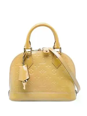 LOUIS VUITTON 2014 Monogram Vernis Alma Bb Satchel - Neutrals