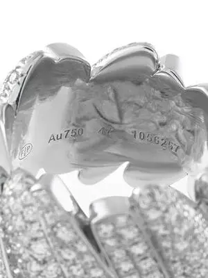 FRED OF PARIS Diamond Scalloped Crossover Ring