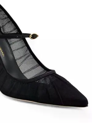 Jennifer Chamandi Lorenzo Mesh-panelled Pumps