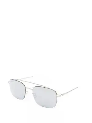 Mykita Square Frame Double Bridge Sunglasses - Silver