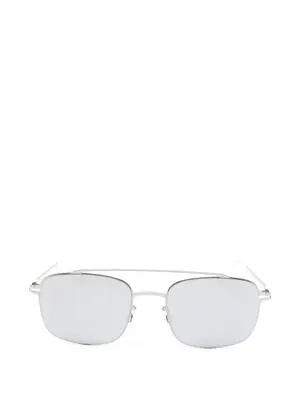 Mykita Square Frame Double Bridge Sunglasses - Silver