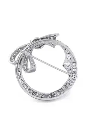 LB EXCLUSIVE Bow-detail Diamond Brooch