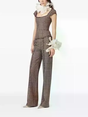 Giuseppe Di Morabito Houndstooth-pattern Stud-embellished Trousers