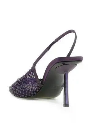 LE SILLA Gilda Crystal-embellished Mesh Pumps