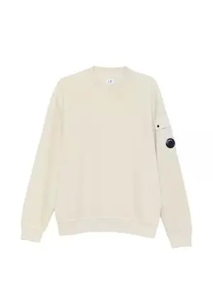 C.P. COMPANY Lens-detail Sleeve-pocket Sweatshirt - Neutrals