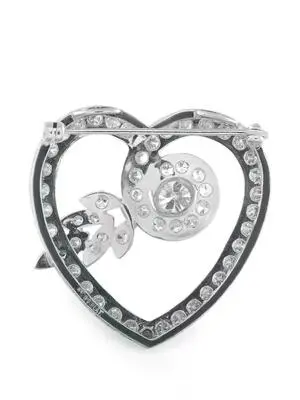 LB EXCLUSIVE Heart-shape Diamond Brooch - Silver