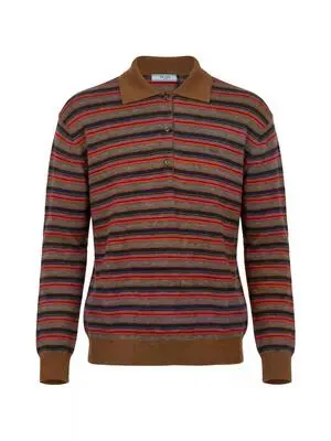 Prada Striped Cashmere Sweater - Brown
