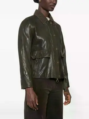 THE JACKIE LEATHERS Leather Zip-up Jacket