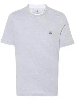 Brunello Cucinelli Logo-embroidered T-shirt