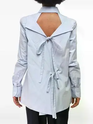Off-White Cotton Lace-up Back Poplin Shirt