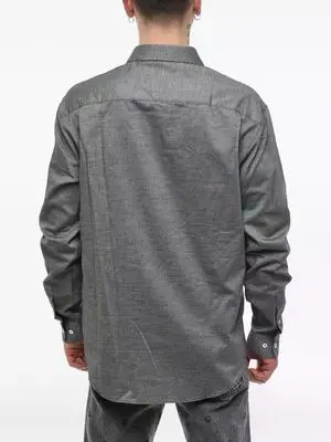 Off-White Embroidered Breast-pocket Shirt