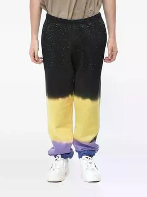 Off-White Rhinestone-embellished Tie-dye Track Pants - Black