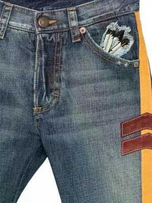 Dsquared2 2000s Side-stripe Cropped Jeans
