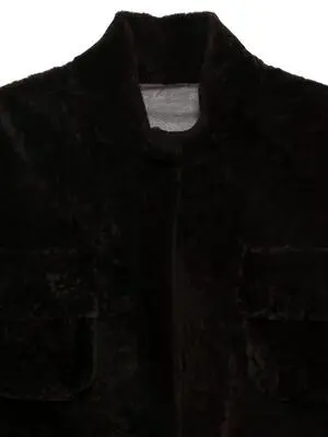 LISKA Shearling Flap-pocket Jacket