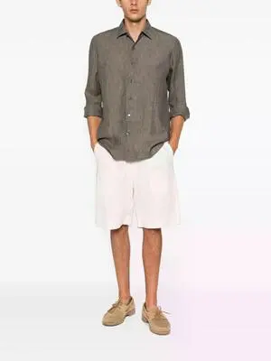 Zegna Linen Long-sleeve Shirt - Grey
