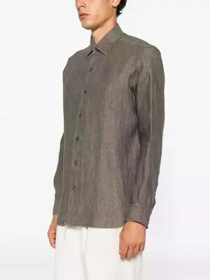Zegna Linen Long-sleeve Shirt