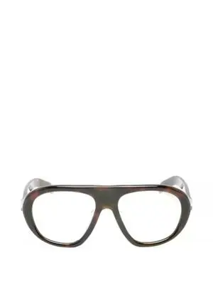Prada Tortoiseshell-effect Pilot-frame Sunglasses - Brown
