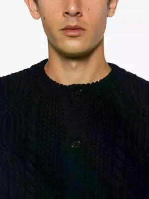 Saint Laurent Cable Knit Button-fastening Cardigan