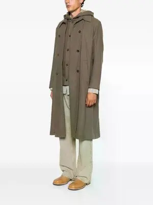 Masnada Single-breasted Hooded Coat
