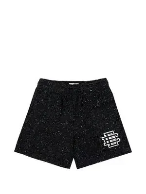 ERIC EMANUEL Bouclé Logo-print Shorts - Black
