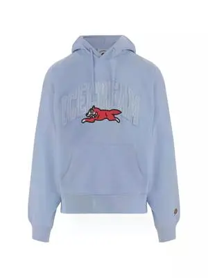 ICECREAM College Appliqué Running Dog Popover Hoodie - Blue