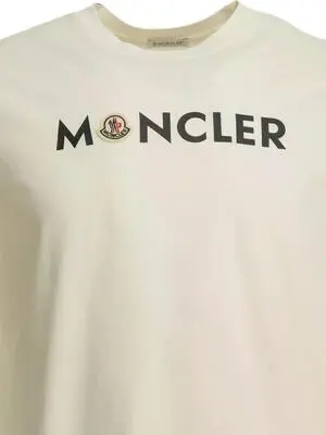 Moncler Logo Cotton T-shirt - Neutrals