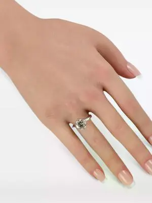 LB EXCLUSIVE 14k White Gold 3.0 Carat Round-cut Diamond Solitaire Ring