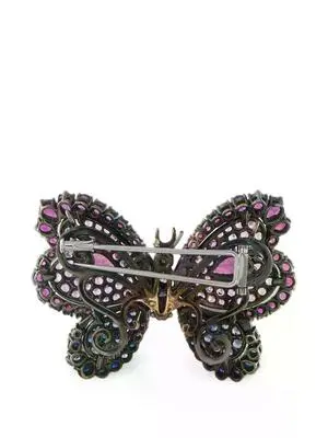 LB EXCLUSIVE Butterfly-motif Multi-stone Brooch